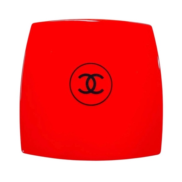 CHANEL | Accessories | Chanel Red Duo Mirror Double Facettes Compact ...